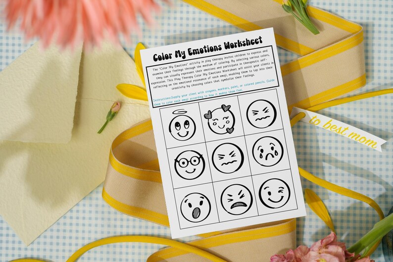Color My Emotions Worksheet Play Therapy Activities Feelings Coloring ...