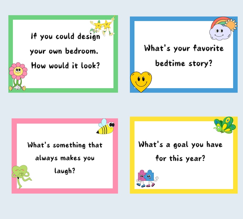Conversation Cards for Kids Conversation Games for Kids, Fun and ...