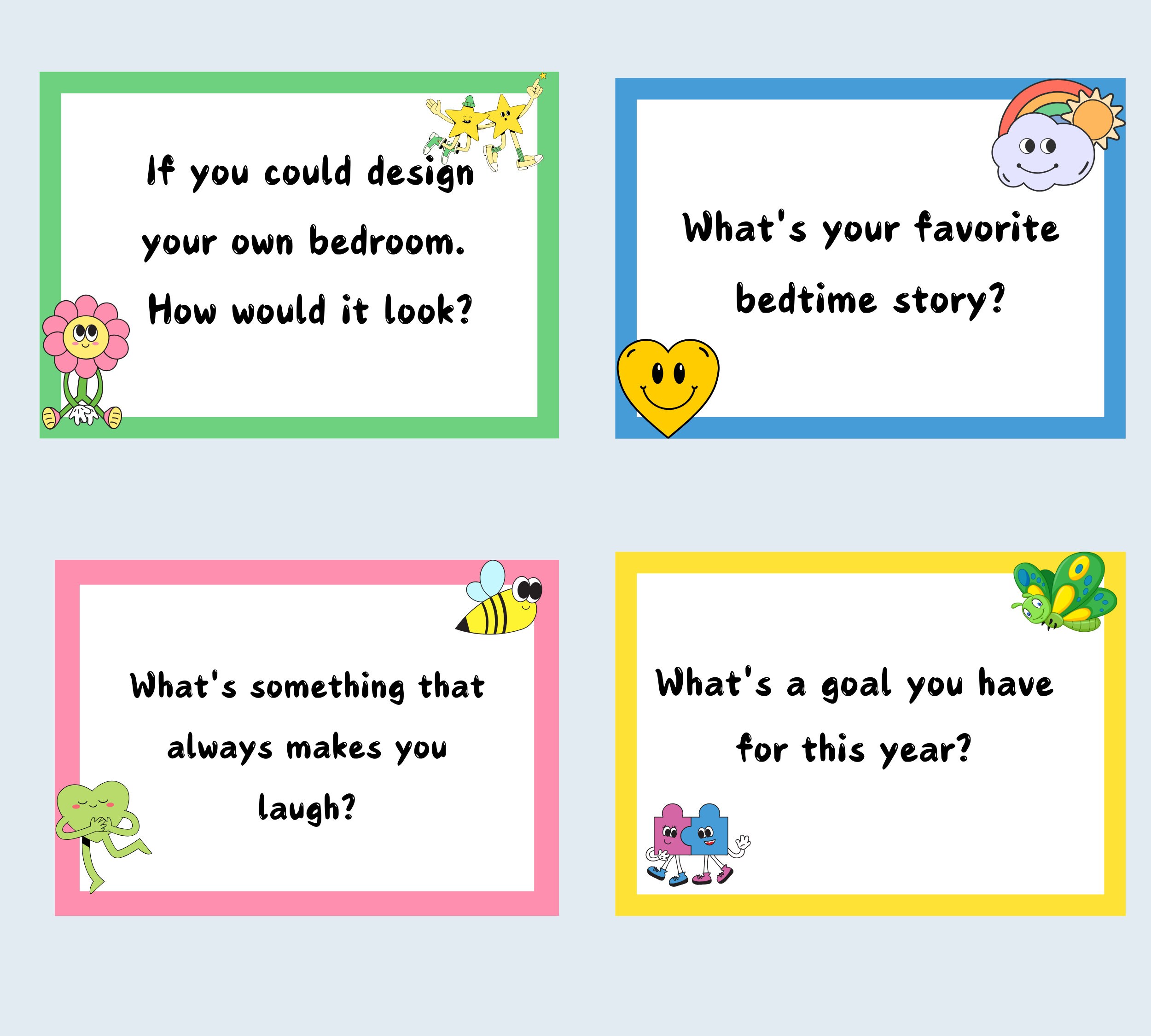 Conversation Cards for Kids Conversation Games for Kids, Fun and ...