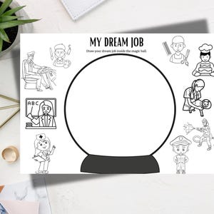 Dream Job Worksheet | Career Aspirations Activity | Printable Coloring ...