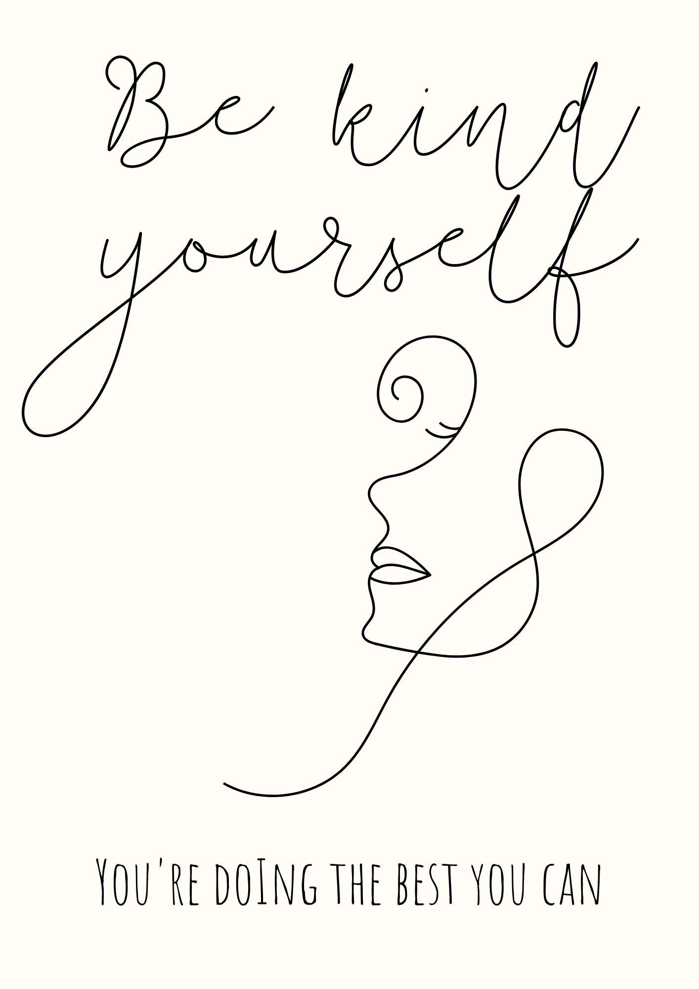 Gentle Reminder: Be Kind When You Speak to Yourself, Self-esteem Mental ...