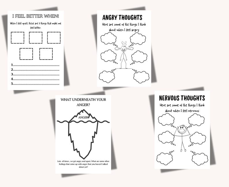 Feelings Emotions Worksheets Bundle Social Emotional Learning Printable ...
