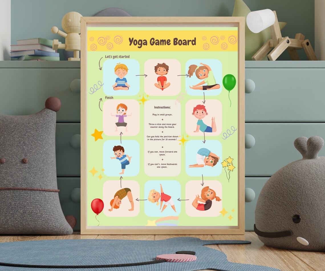 KIDS YOGA POSES, Yoga Posters, Kids Movement Activity, Yoga Poses, Yoga ...