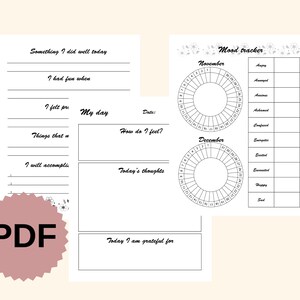 Mental Health Journal | Mood Tracker | Daily Gratitude Planner | Self ...