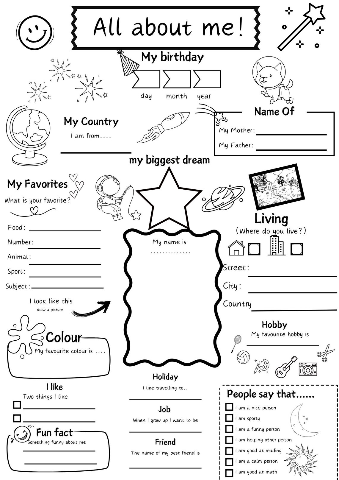All About Me Survey Printable,getting to Know You, Coworker Questions ...