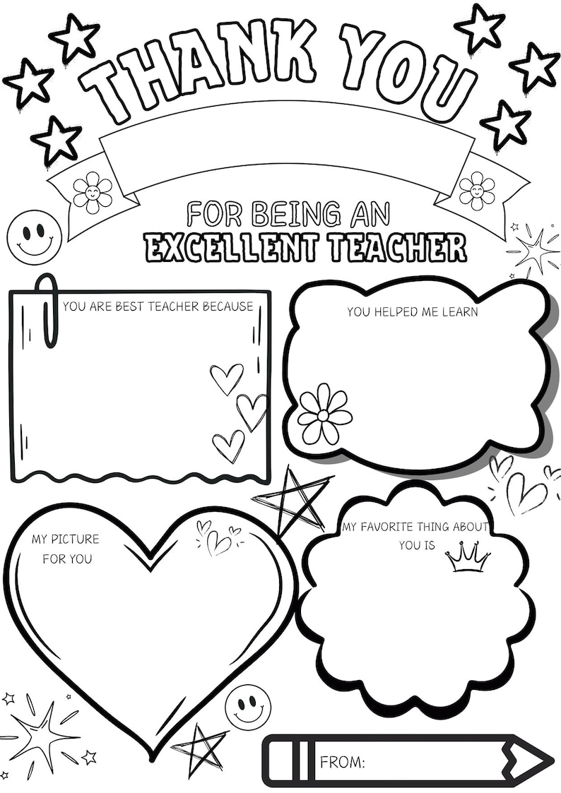 Teacher Appreciation Worksheet, Printable Teacher Appreciation Week ...