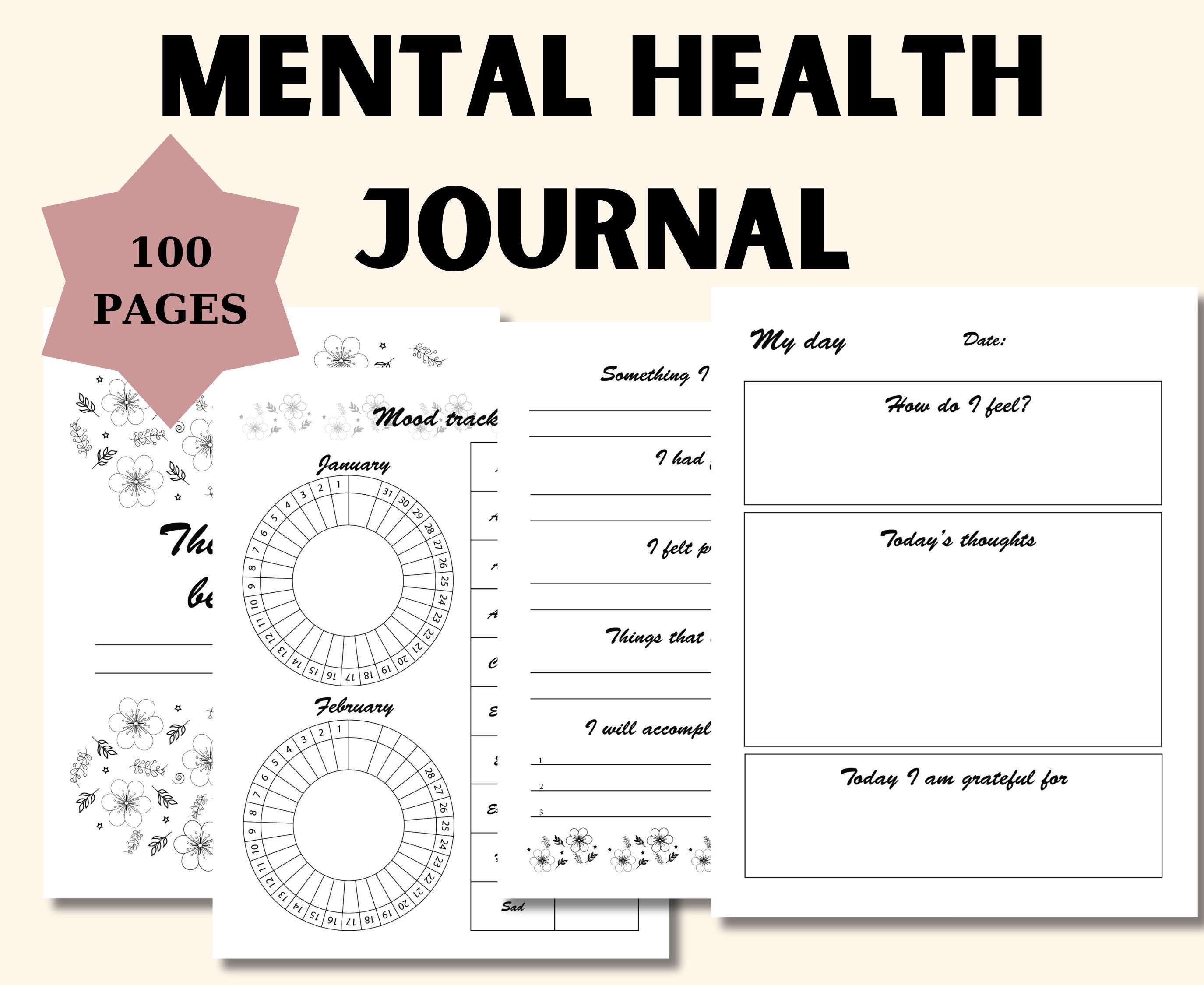Mental Health Journal | Mood Tracker | Daily Gratitude Planner | Self ...