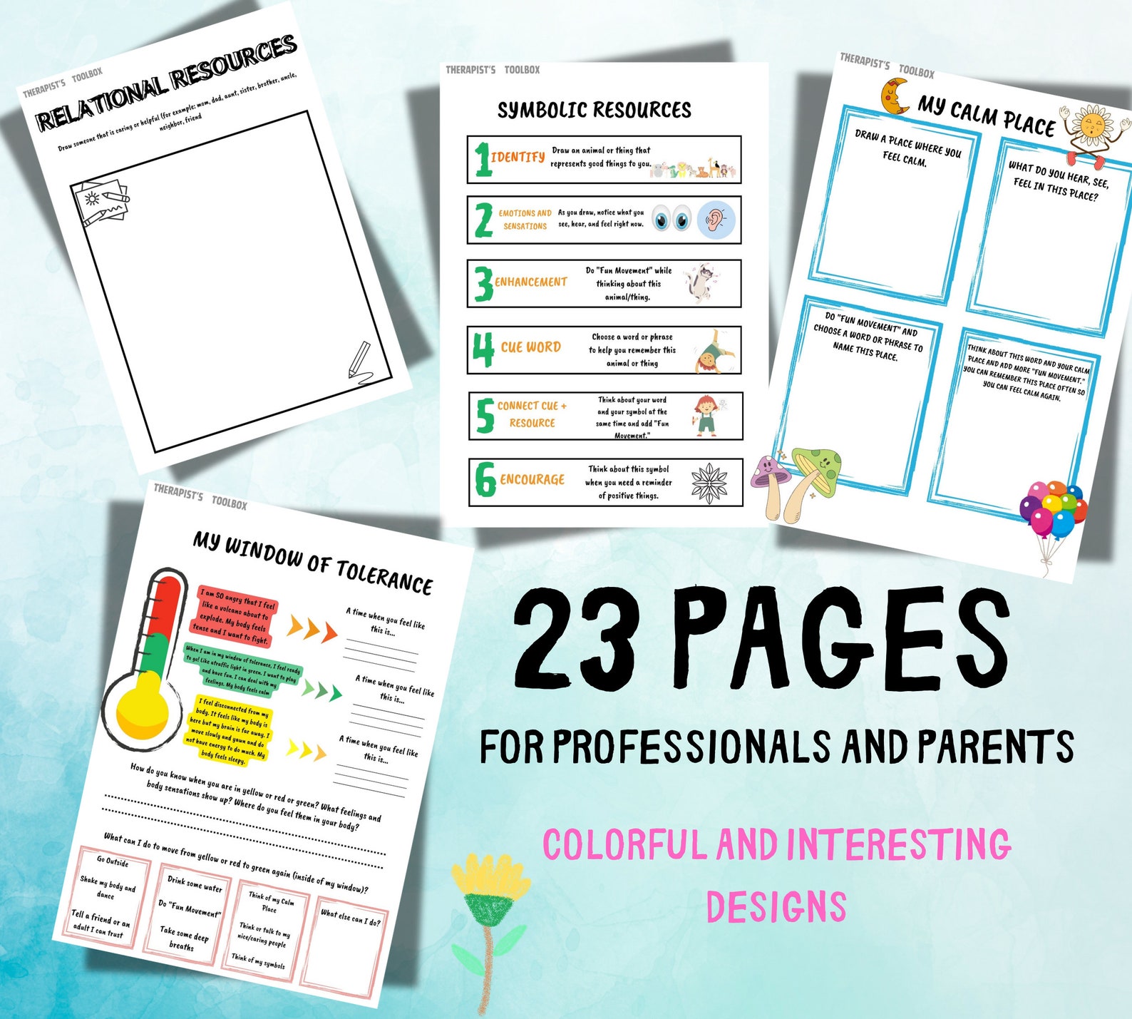 EMDR Workbook 23 Pages Kids Therapy Emdr Therapy Cognitions Trauma ...