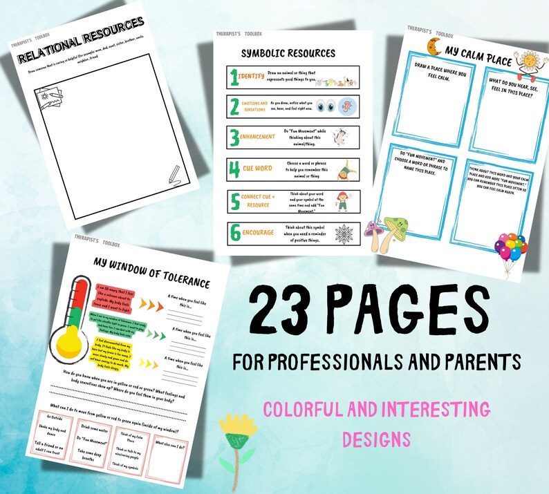 EMDR Workbook 23 Pages Kids Therapy Emdr Therapy Cognitions Trauma ...