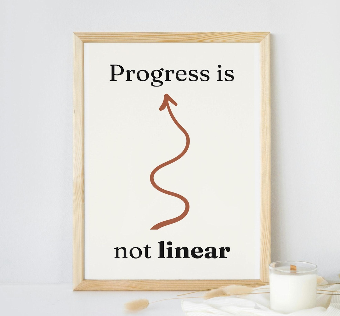 PROGRESS is Not LINEAR Psychologist Office Decor School Counselor Wall ...
