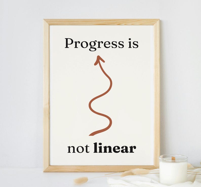 PROGRESS is Not LINEAR Psychologist Office Decor School Counselor Wall ...