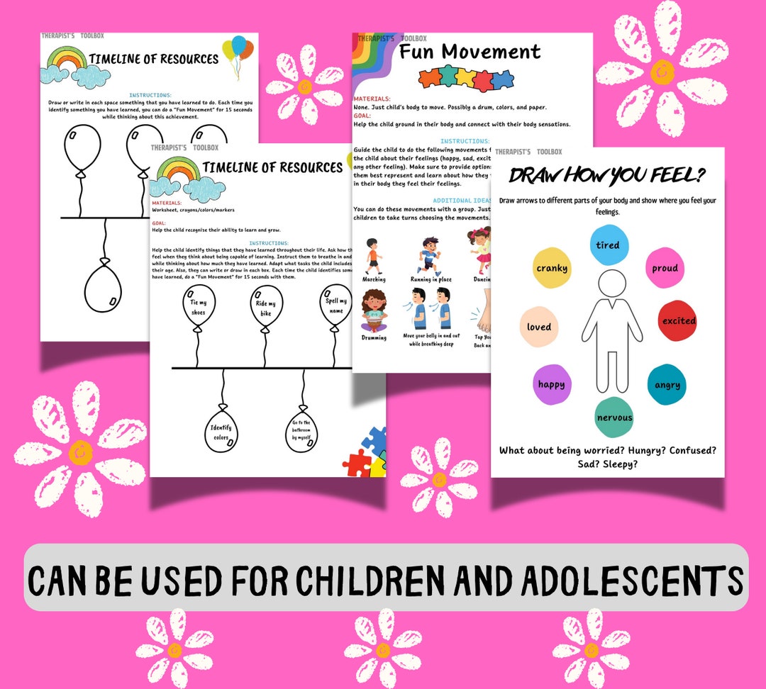 EMDR Workbook 23 Pages Kids Therapy Emdr Therapy Cognitions Trauma ...