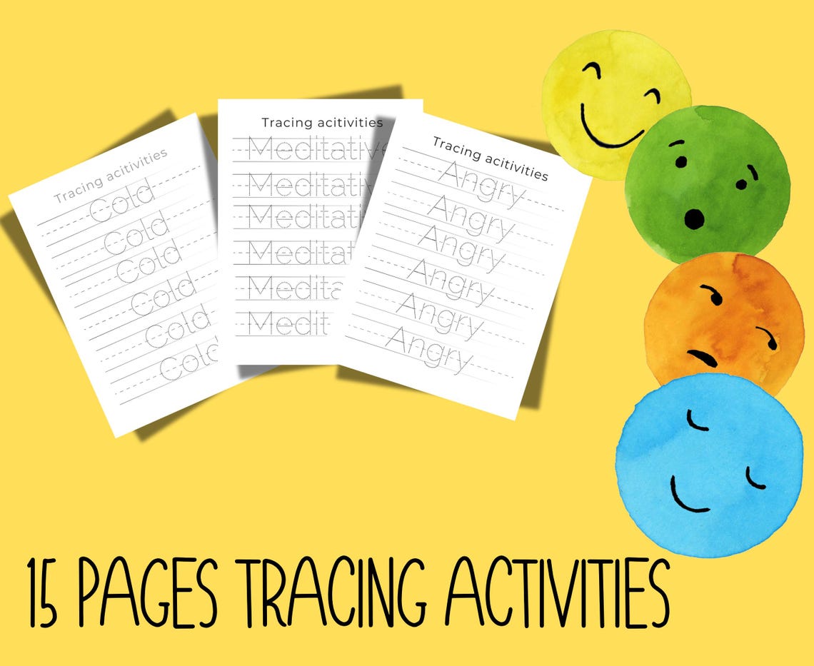 Emotions Coloring Pages, Kids Activity, Feeling Awareness (digital ...