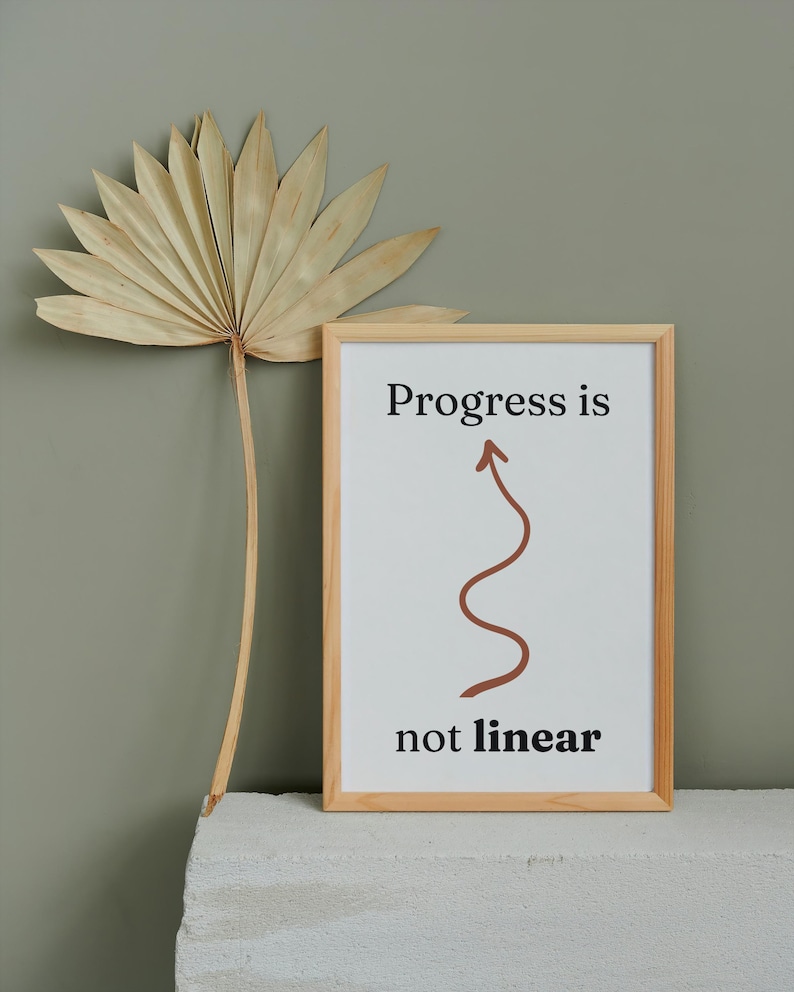 PROGRESS is Not LINEAR Psychologist Office Decor School Counselor Wall ...