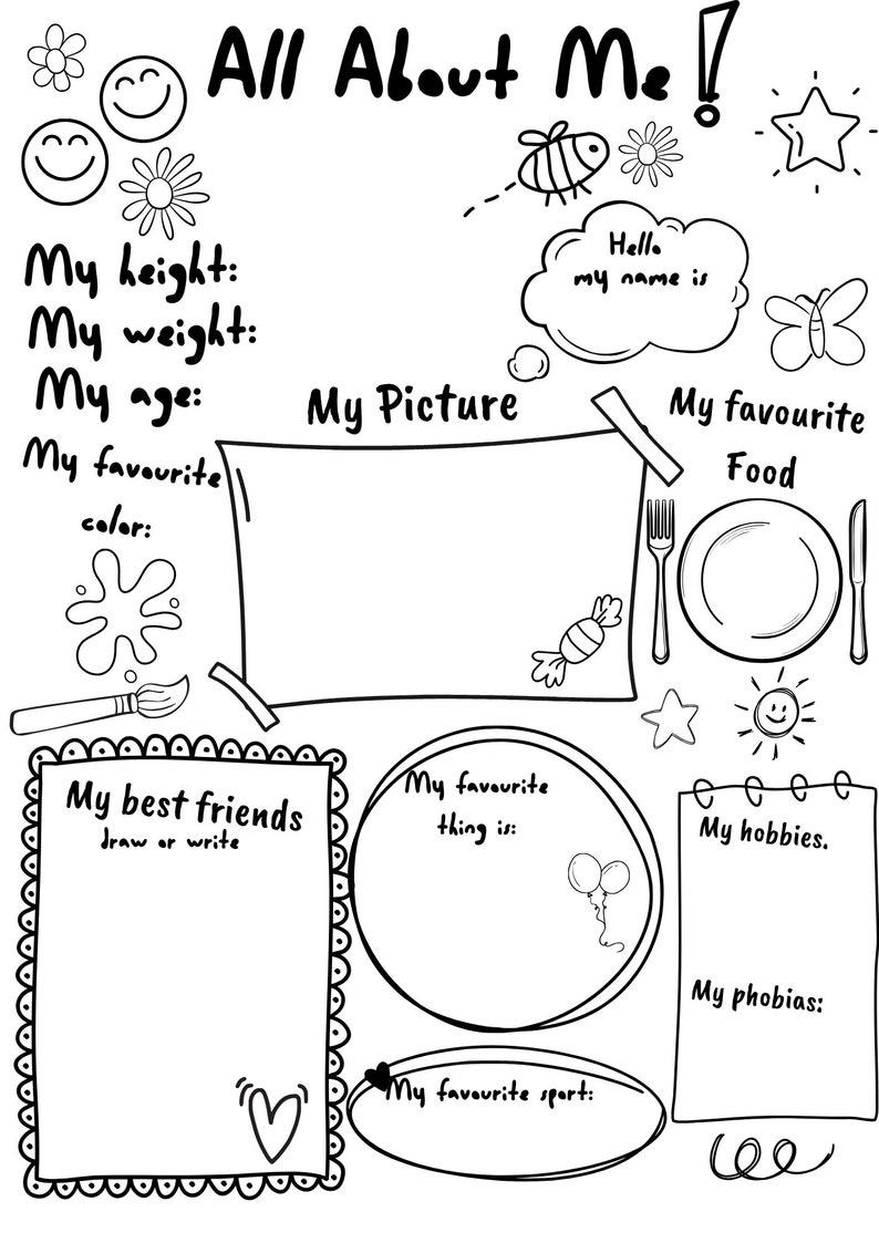 All About Me Survey Editable Printable,getting to Know You, Coworker ...