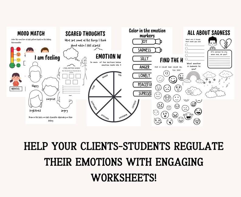 Feelings Emotions Worksheets Bundle Social Emotional Learning Printable ...