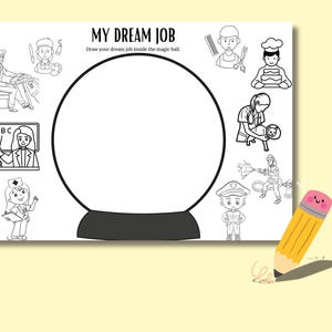 Dream Job Worksheet | Career Aspirations Activity | Printable Coloring ...