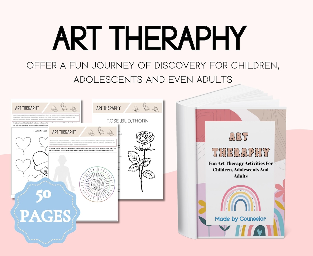 Art Therapy Worksheets for Mental Health and Self Esteem . Therapy Book ...