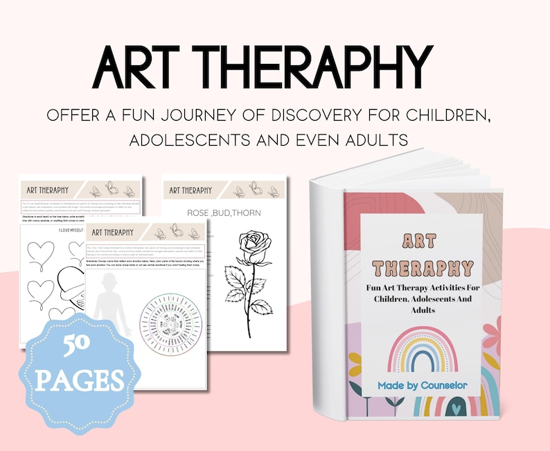Art Therapy Worksheets for Mental Health and Self Esteem . Therapy Book ...