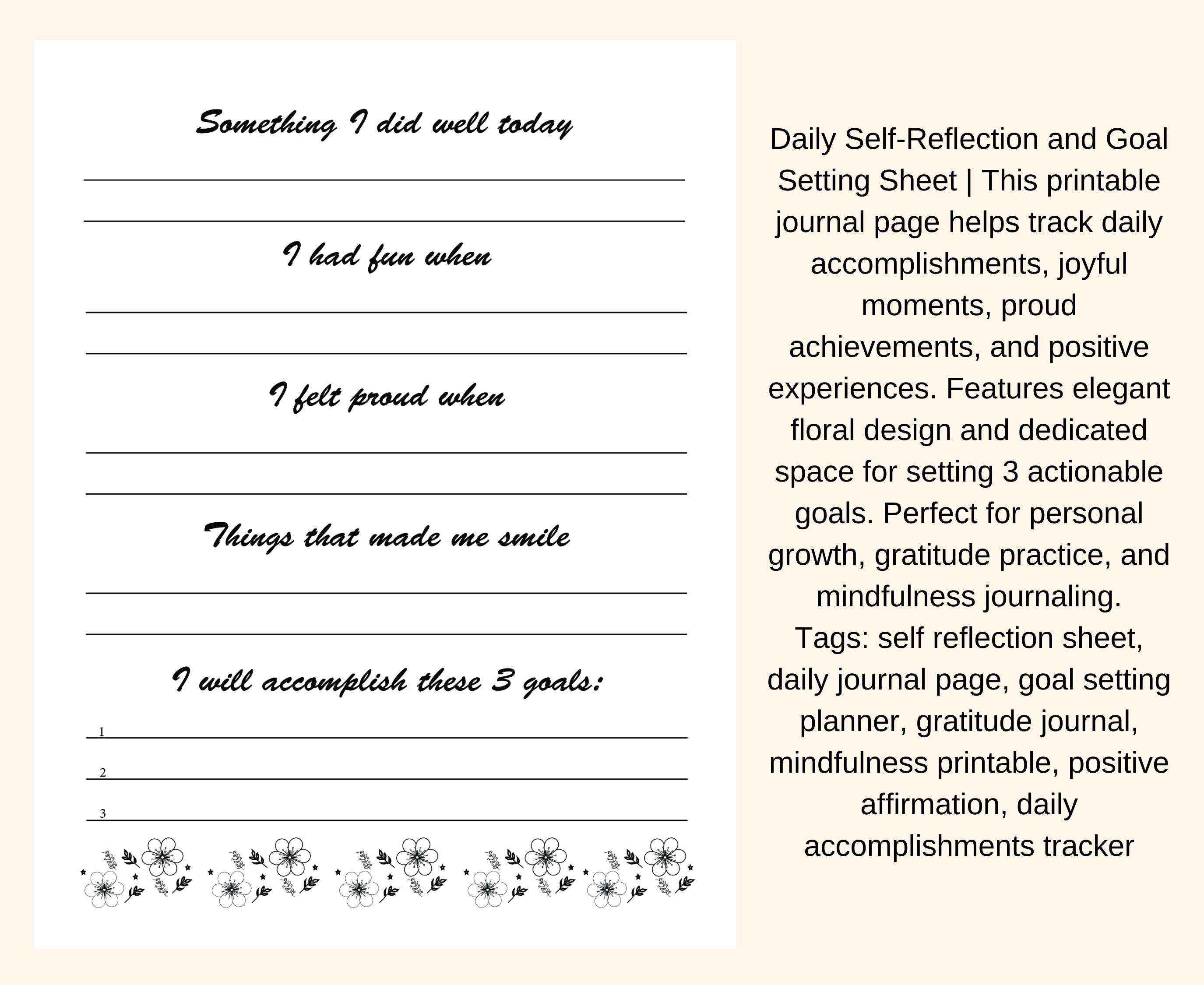 Mental Health Journal | Mood Tracker | Daily Gratitude Planner | Self ...