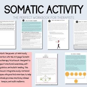 Somatic Therapy Workbook Printable, Getting to Know Your Body ...