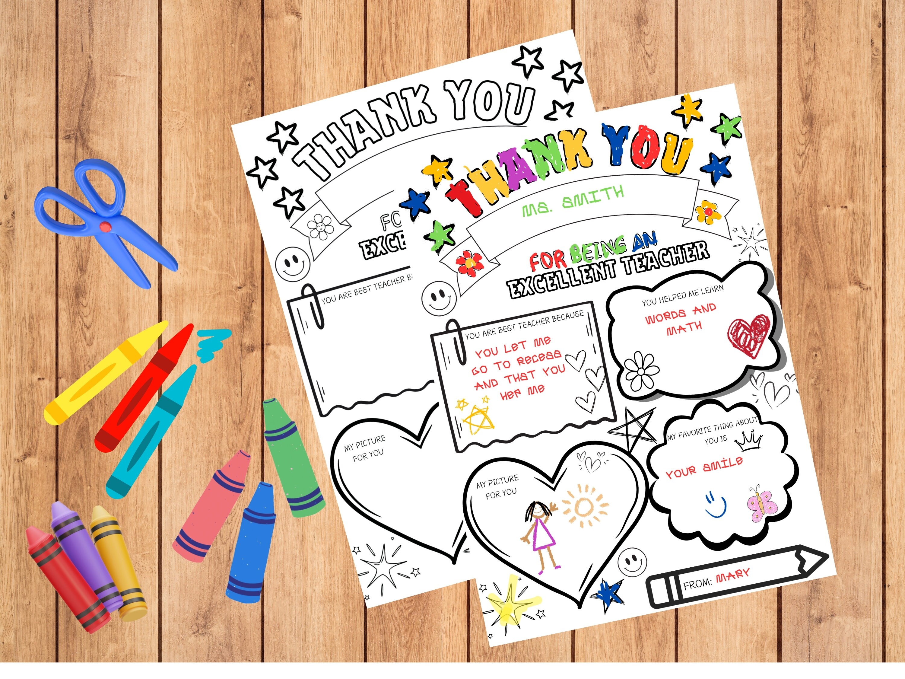 Teacher Appreciation Worksheet, Printable Teacher Appreciation Week ...