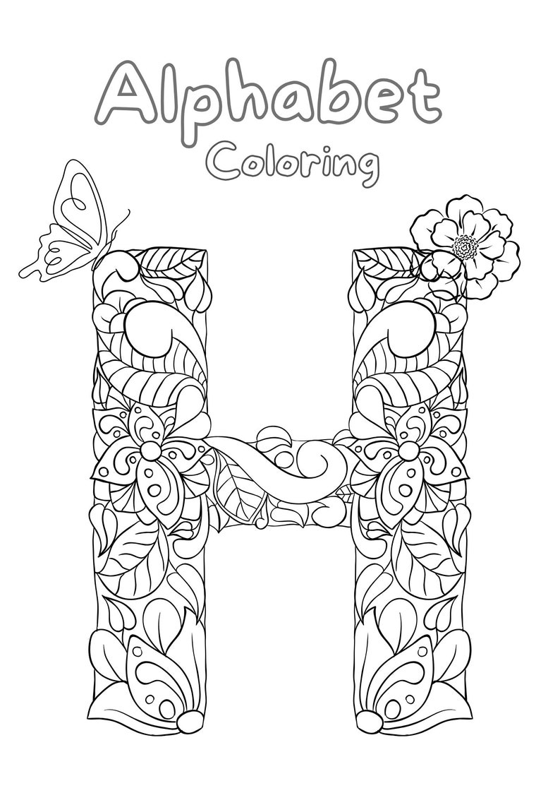 Mandala Alphabet Coloring Pages. Letter Coloring. Printable Letter ...