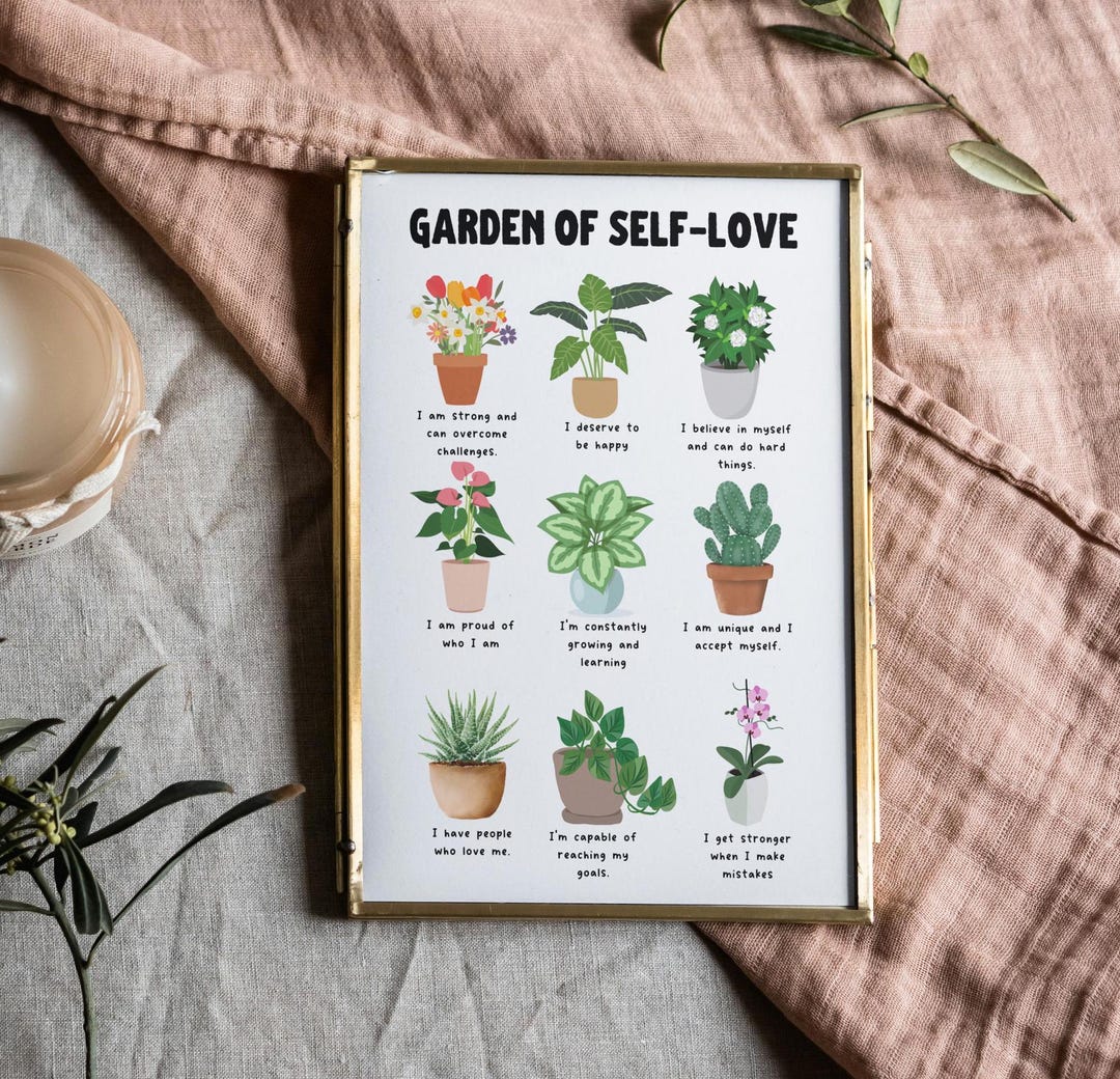 Garden of Self-love Wall Art Positive Affirmations Print Kids Room ...