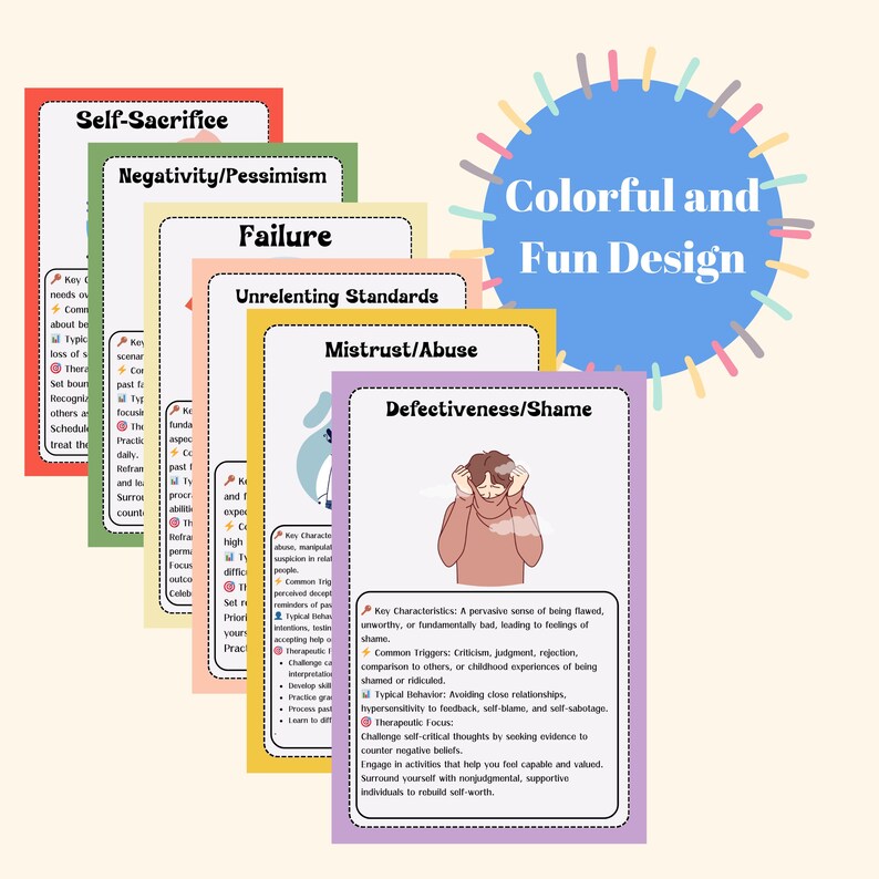 Schema Flashcards Therapy Worksheet Therapy Cards Schema Worksheets ...