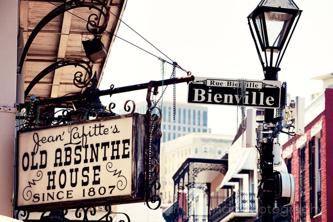 Jean Lafitte Old Absinthe House Sign New Orleans Photography Print or ...