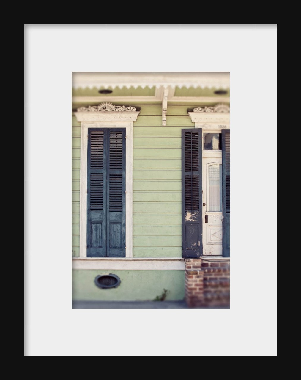 New Orleans Art Print Creole Cottage Green Home Decor - Etsy