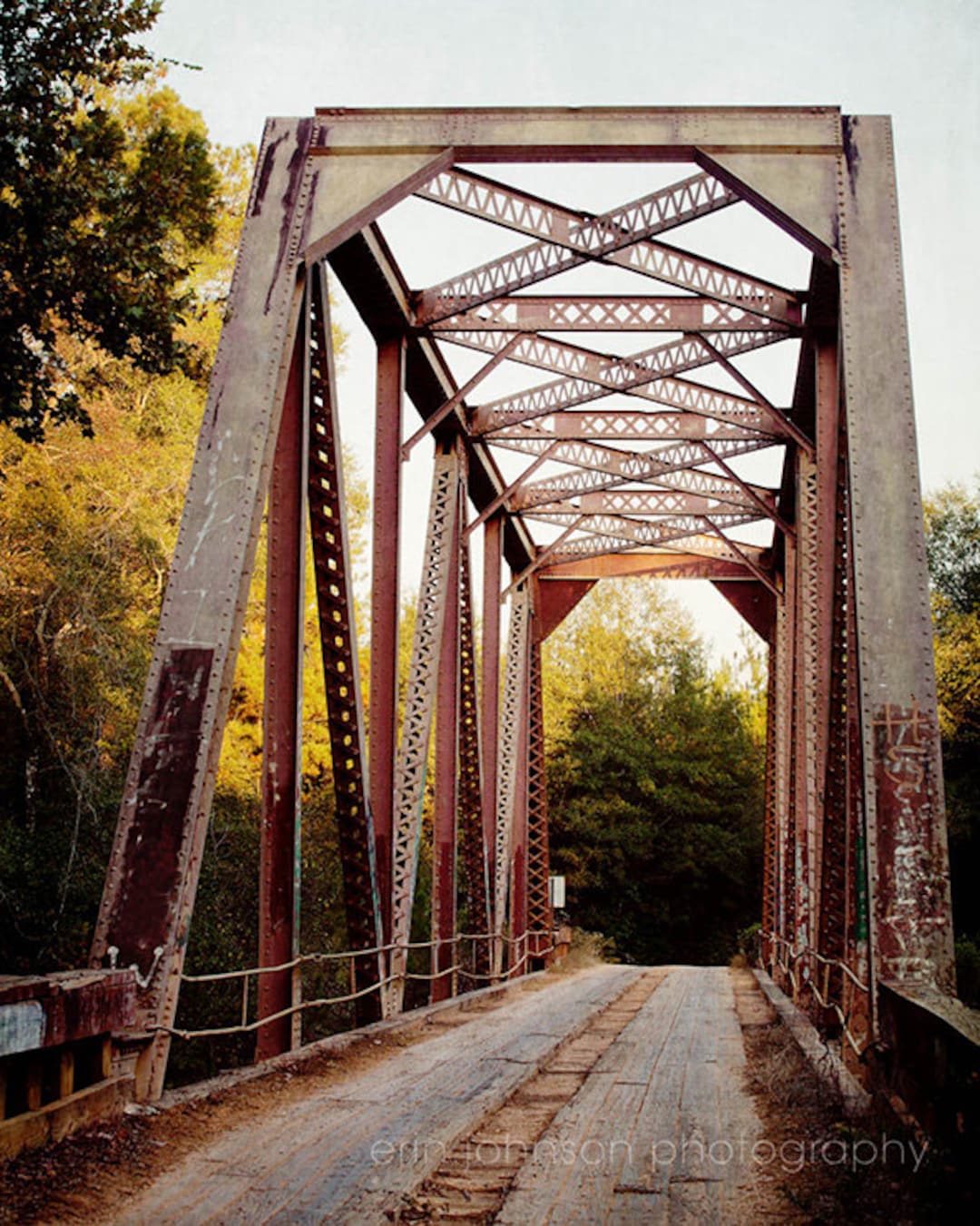 Rustic Farmhouse Decor, Bull Slough Bridge Print, Rural Alabama ...