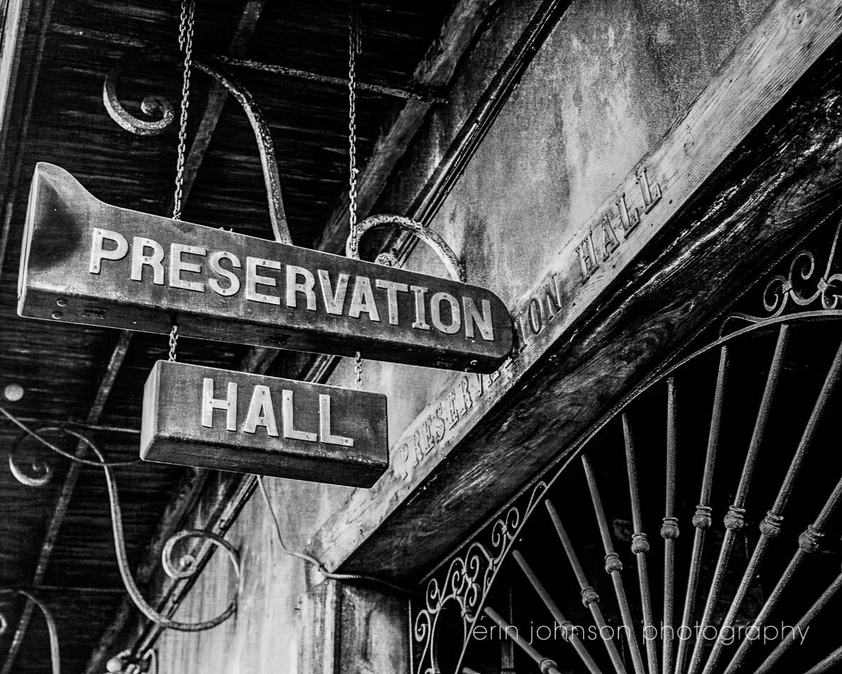 Black and White Preservation Hall Sign New Orleans - Etsy