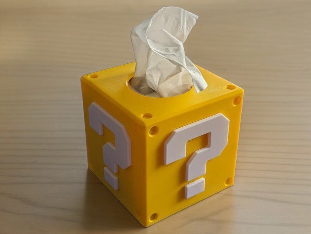 Super Mario Question Box Tissue Box, Gamer Gift, Tissue Box Cover ...