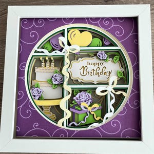 3D Shadow Box Art, Layered Cardstock Art, Happy Birthday to You! - Etsy
