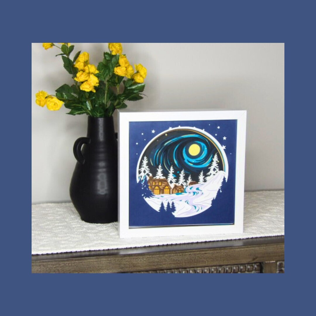 Shadow Box Art Starry Night Scene in 3D Perfect Gift for Van Gogh Fans ...