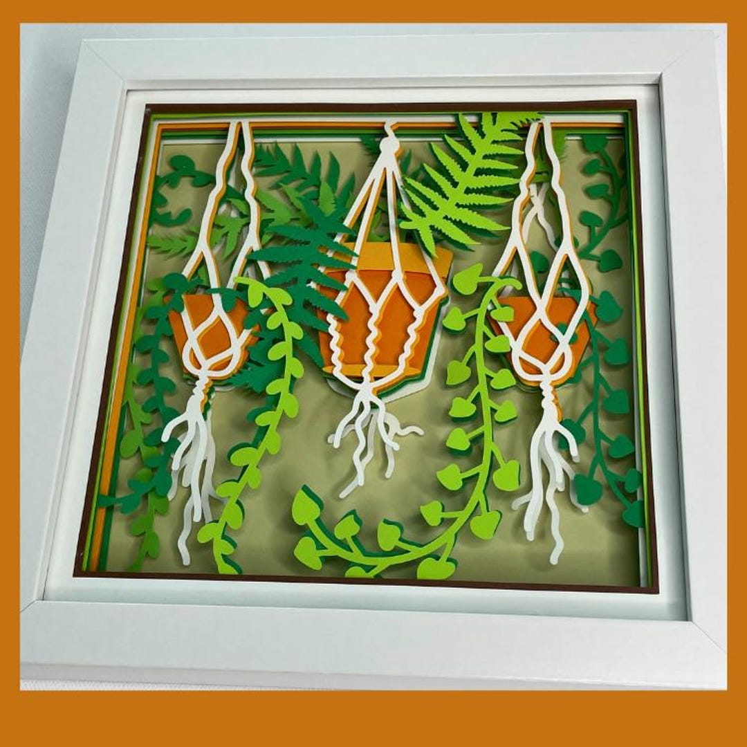3D Shadow Box Art Hanging Plants - Etsy