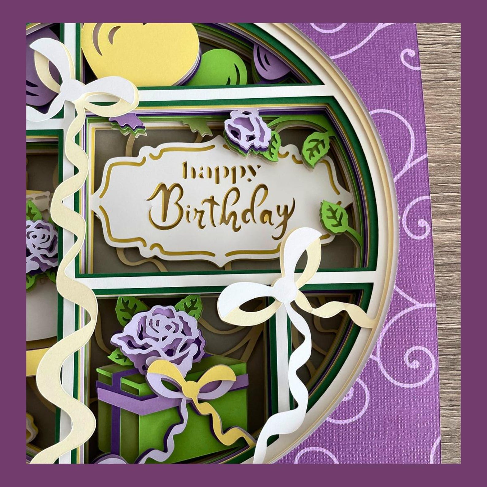 3D Shadow Box Art, Layered Cardstock Art, Happy Birthday to You! - Etsy