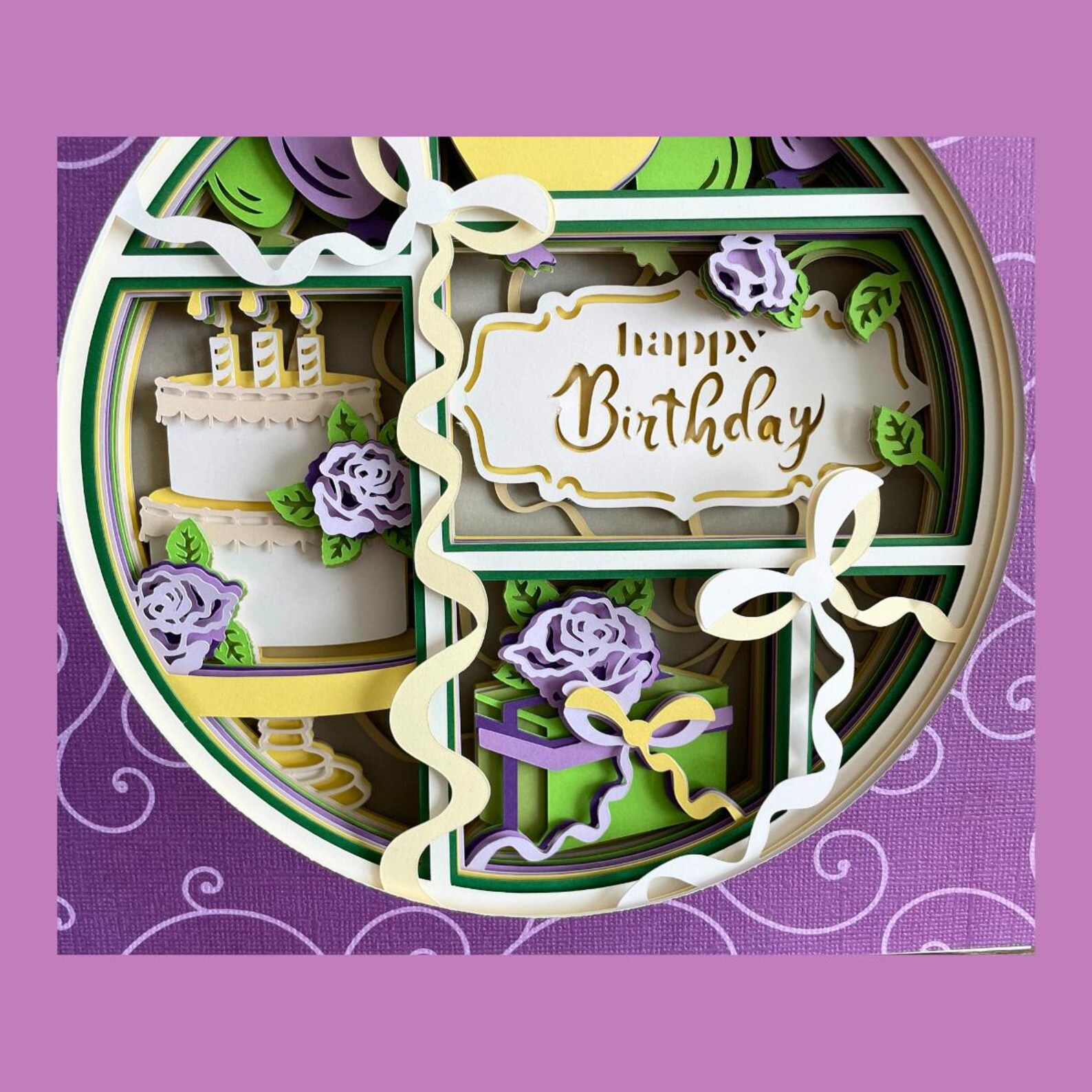 3D Shadow Box Art, Layered Cardstock Art, Happy Birthday to You! - Etsy
