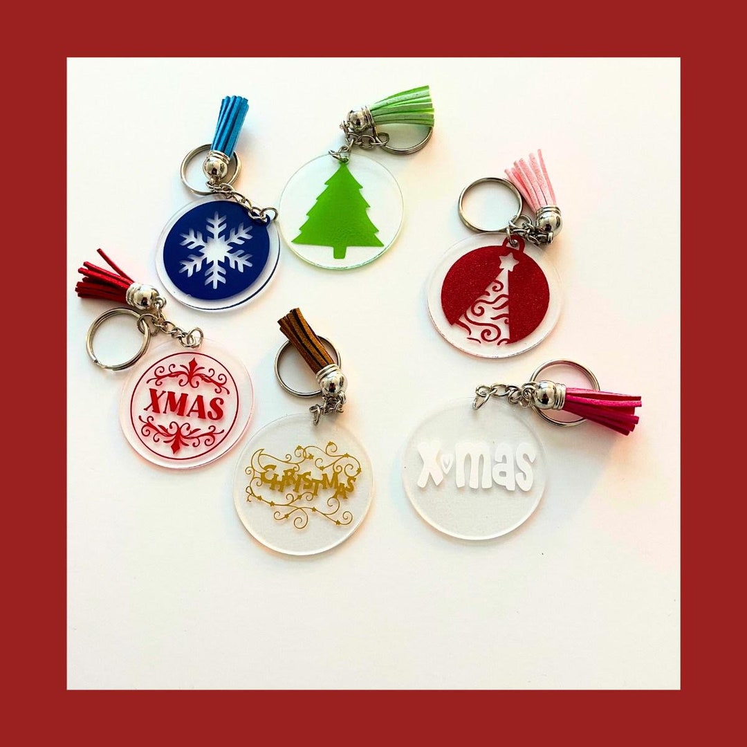 Fun Holiday 2 Round Keychains - Etsy