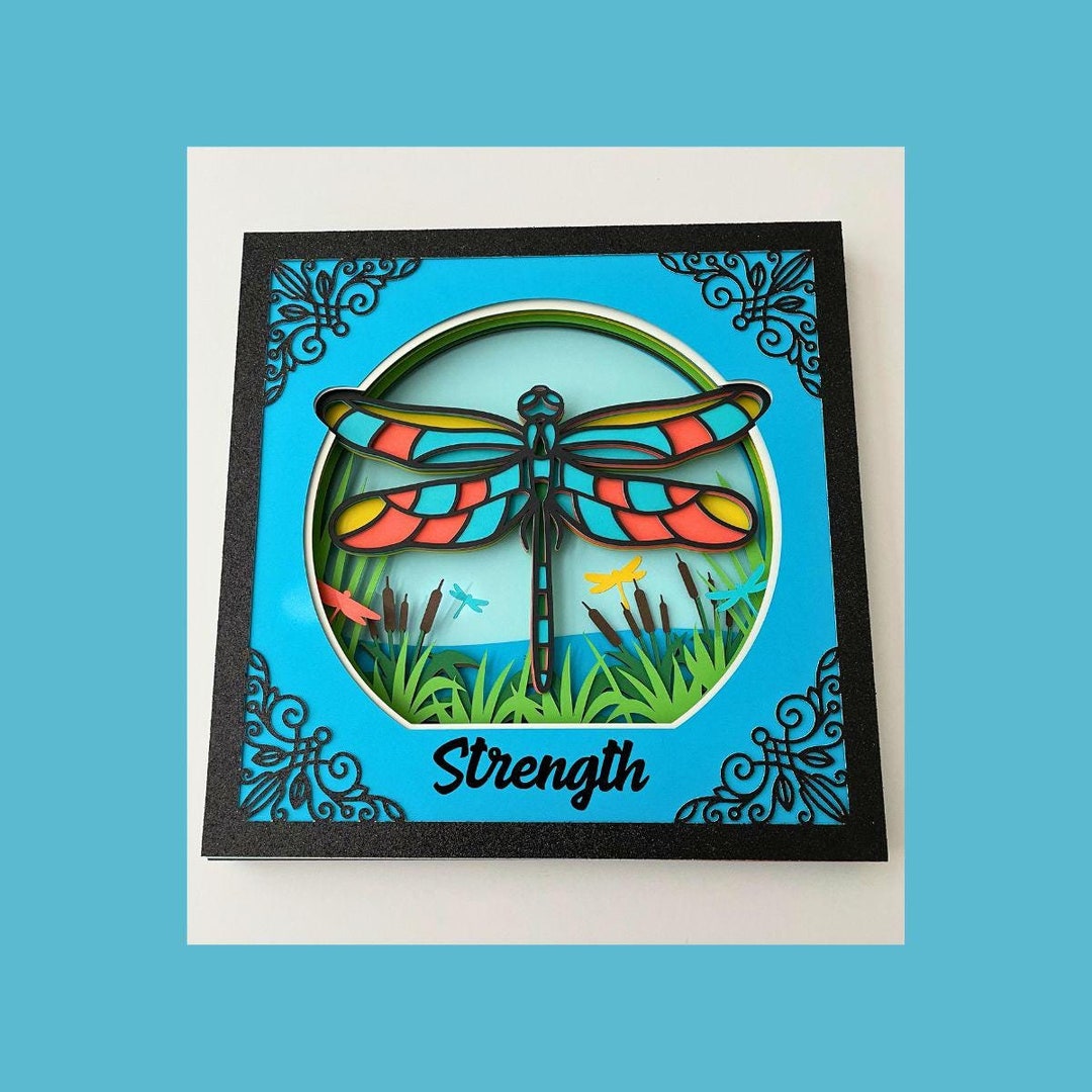 3D Shadow Box Art Beautiful Dragonfly in Nature - Etsy