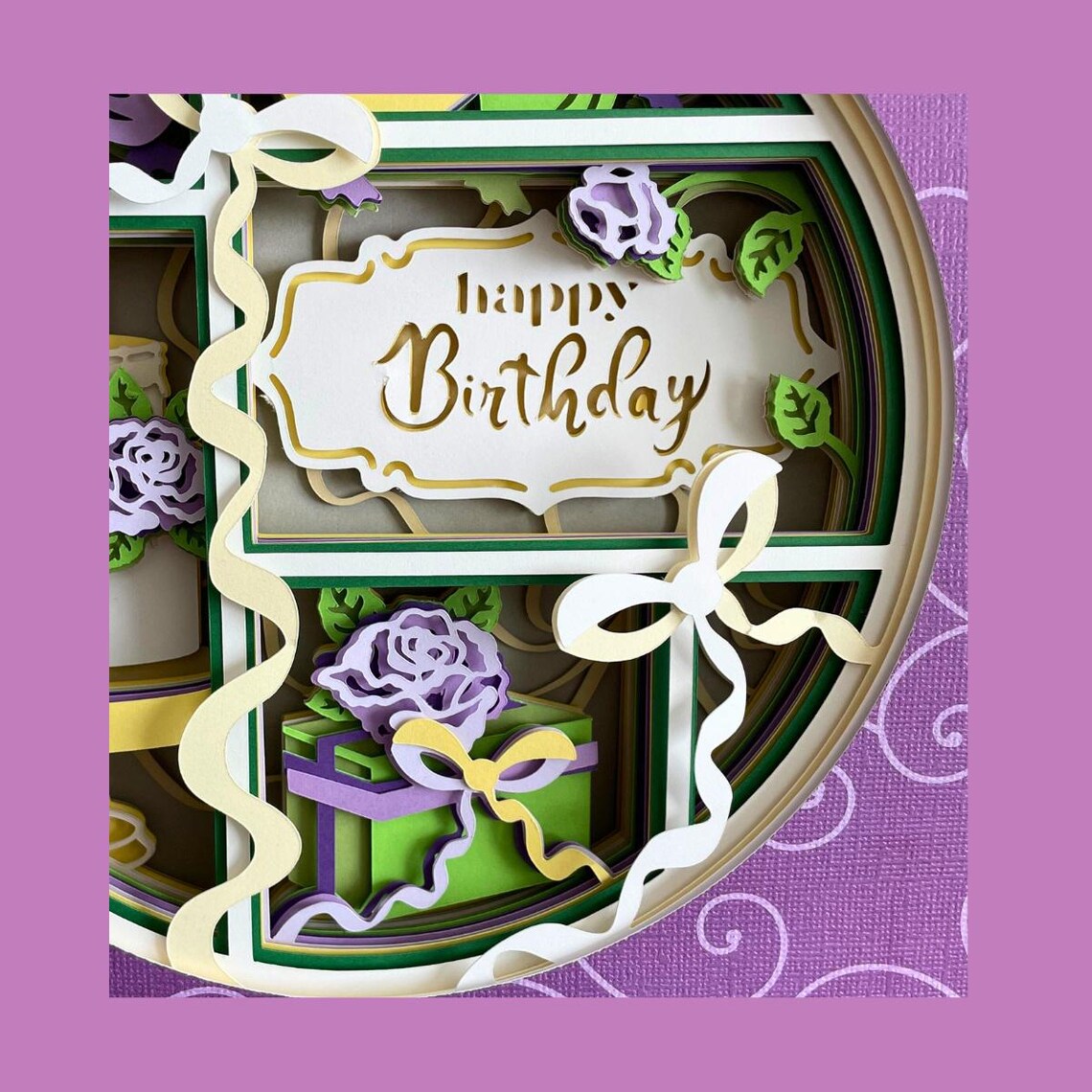 3D Shadow Box Art Happy Birthday - Etsy