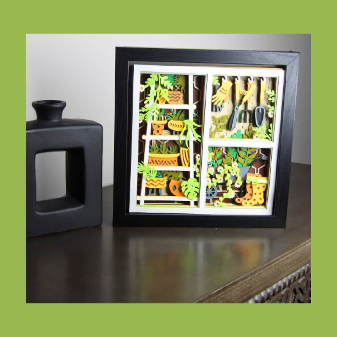 3D Shadow Box Art Gardening Design Perfect for Plant Lovers - Etsy