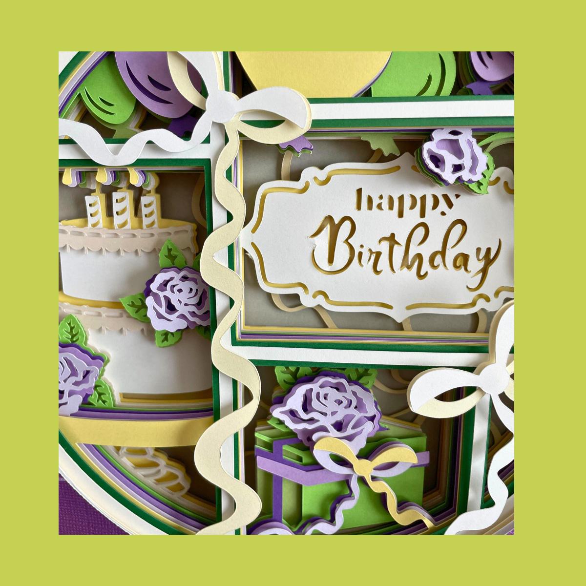3D Shadow Box Art, Layered Cardstock Art, Happy Birthday to You! - Etsy