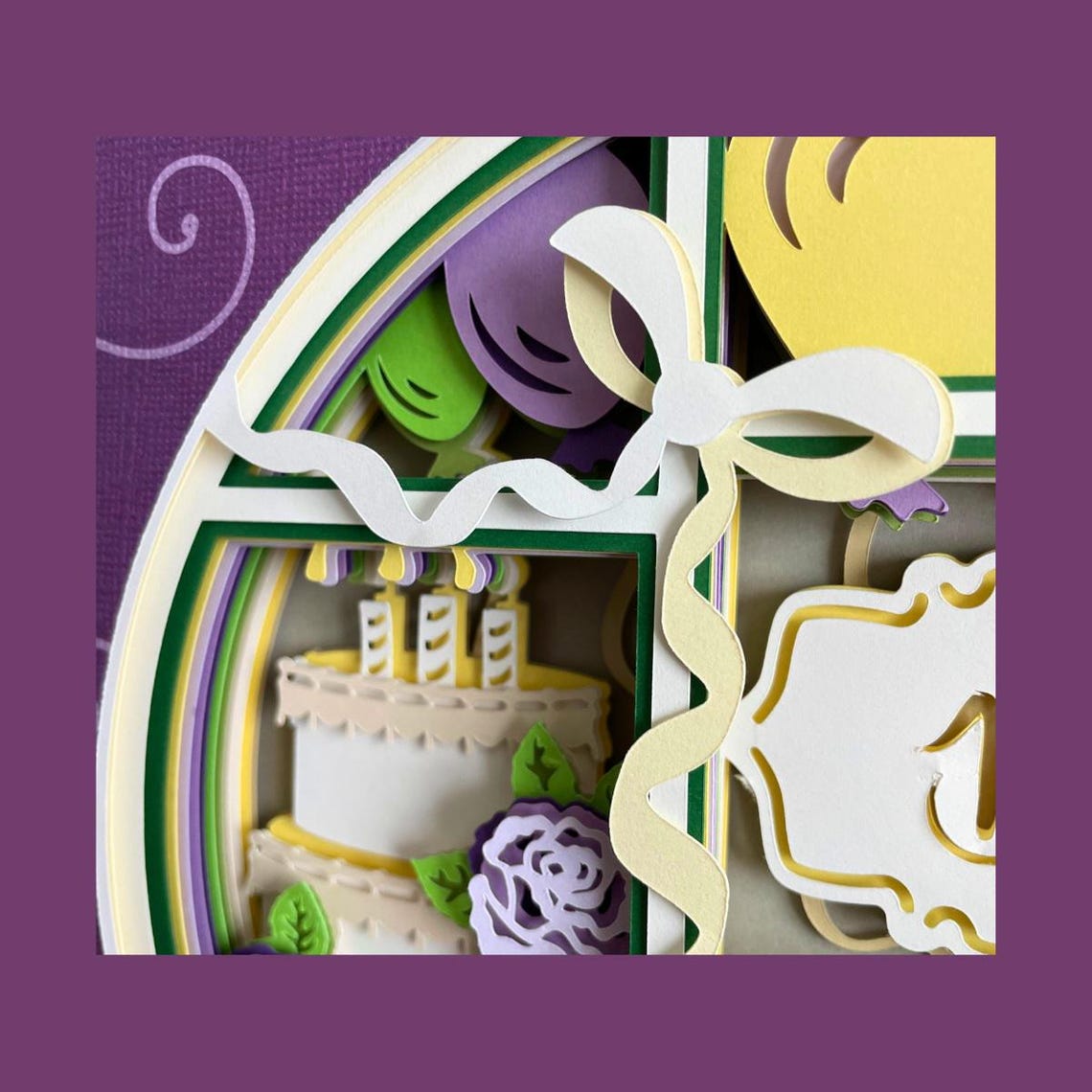 3D Shadow Box Art Happy Birthday - Etsy