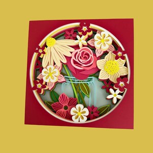 Shadow Box Art, Charming Mason Jar Bouquet Bring a Pop of Color and Joy ...