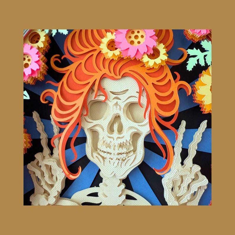 3D Shadow Box Art, Hippie Peace Maker - Etsy