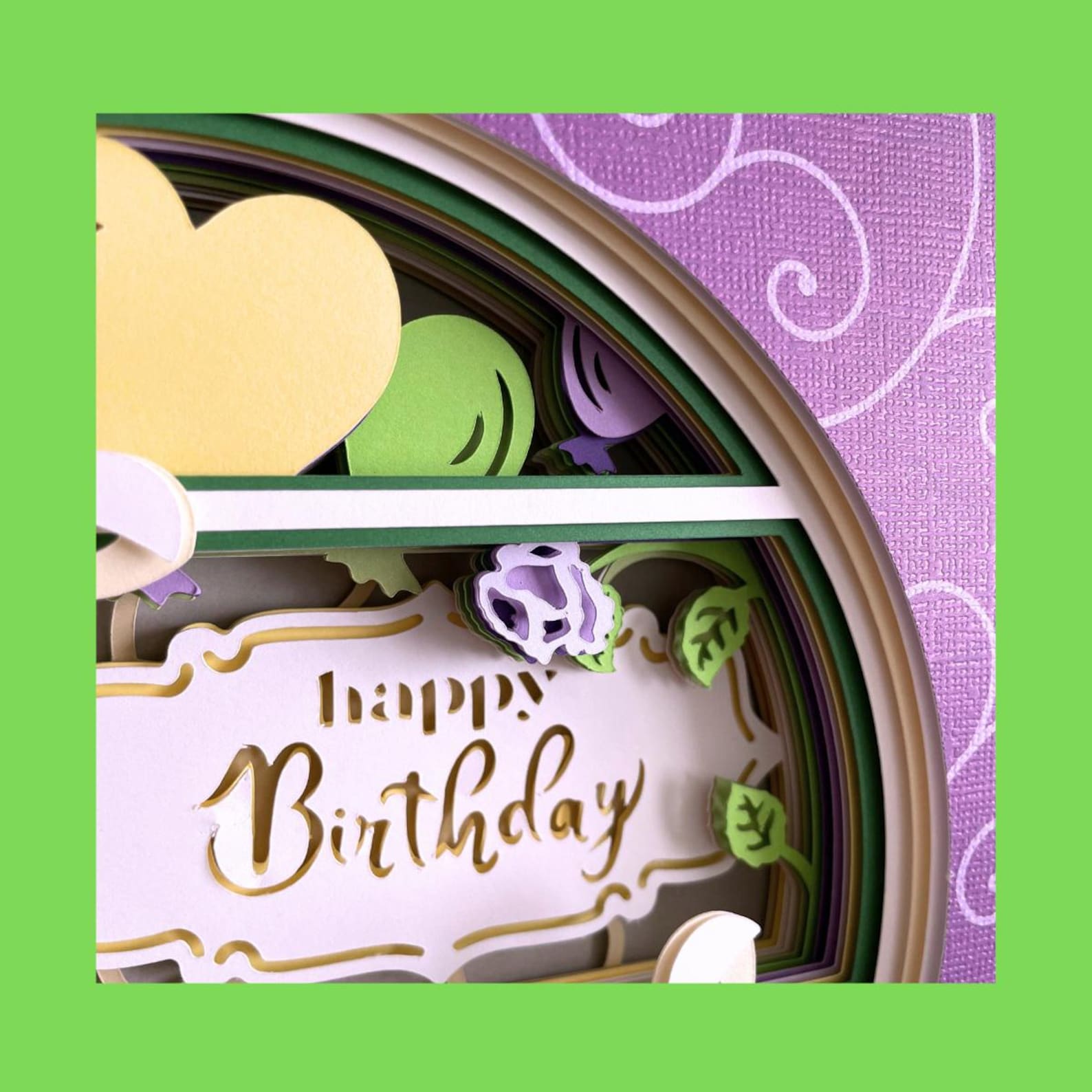3D Shadow Box Art Happy Birthday - Etsy