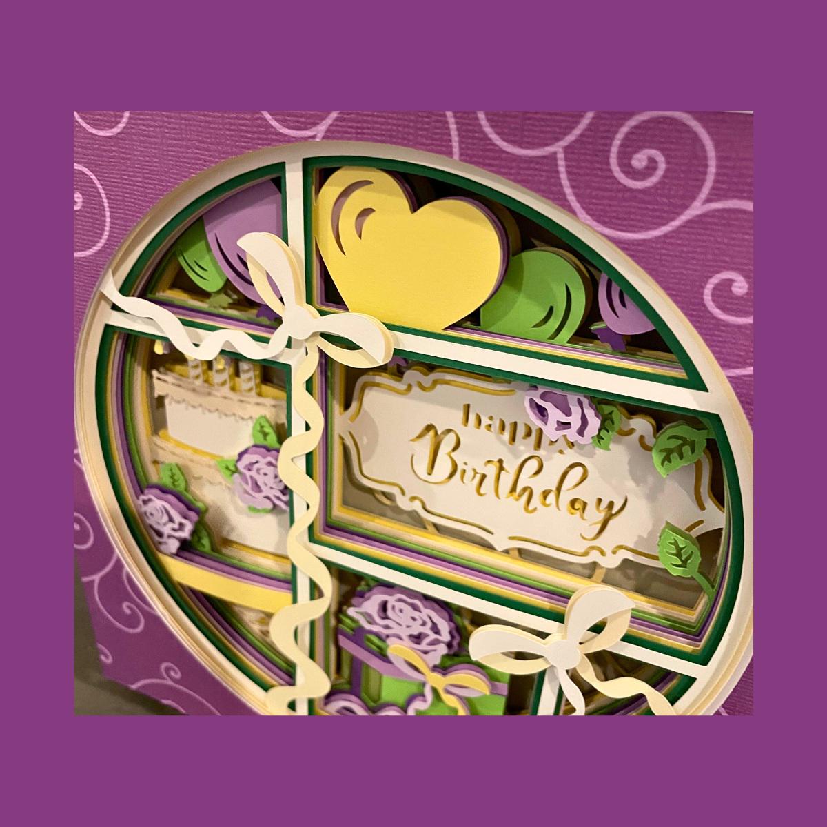 3D Shadow Box Art, Layered Cardstock Art, Happy Birthday to You! - Etsy
