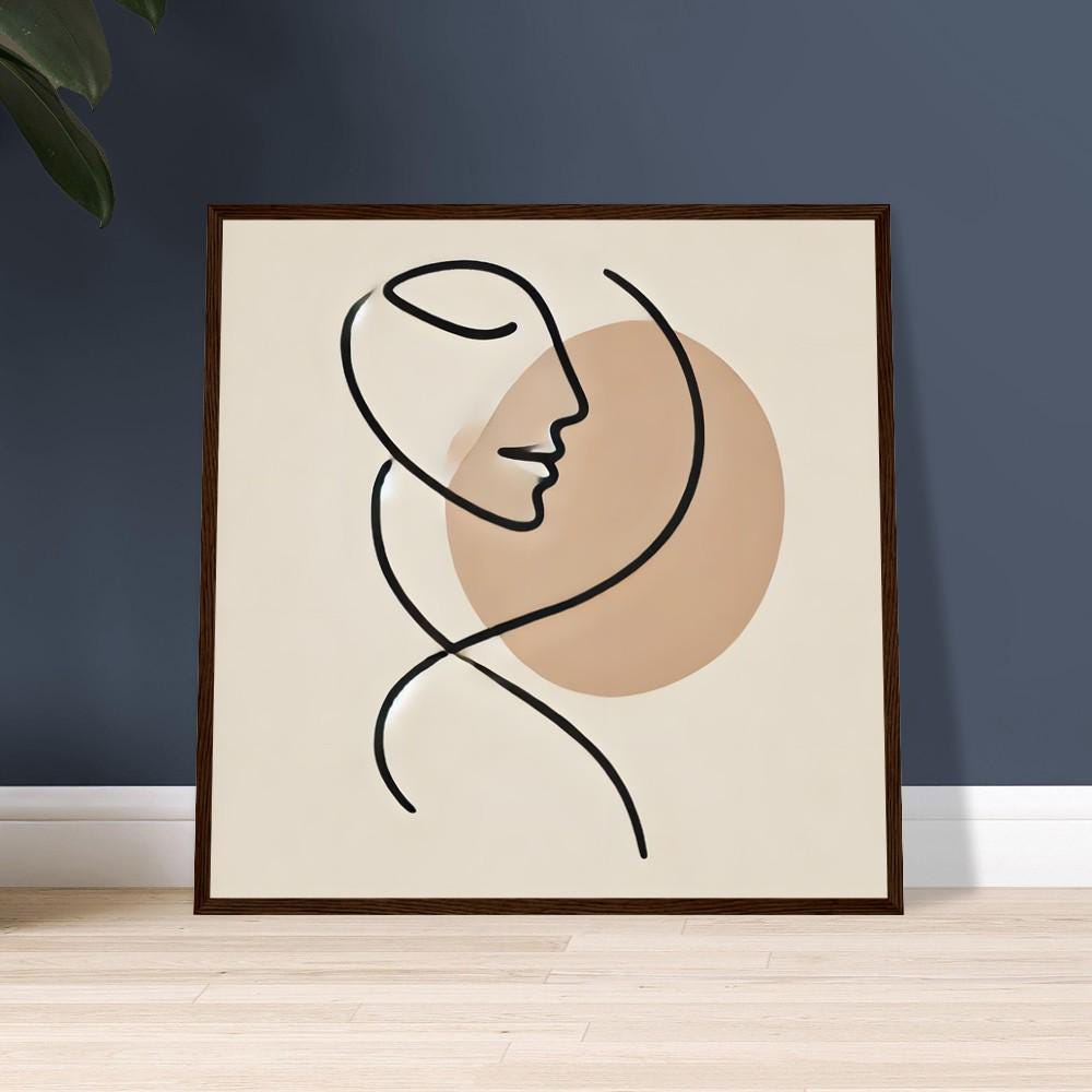 Modern Art Minimalism Lady Lines - Etsy